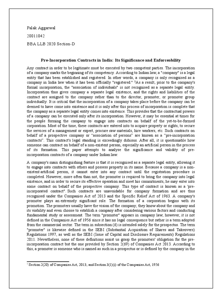 Company Law Research Paper | PDF | Law Of Agency | Legal Liability