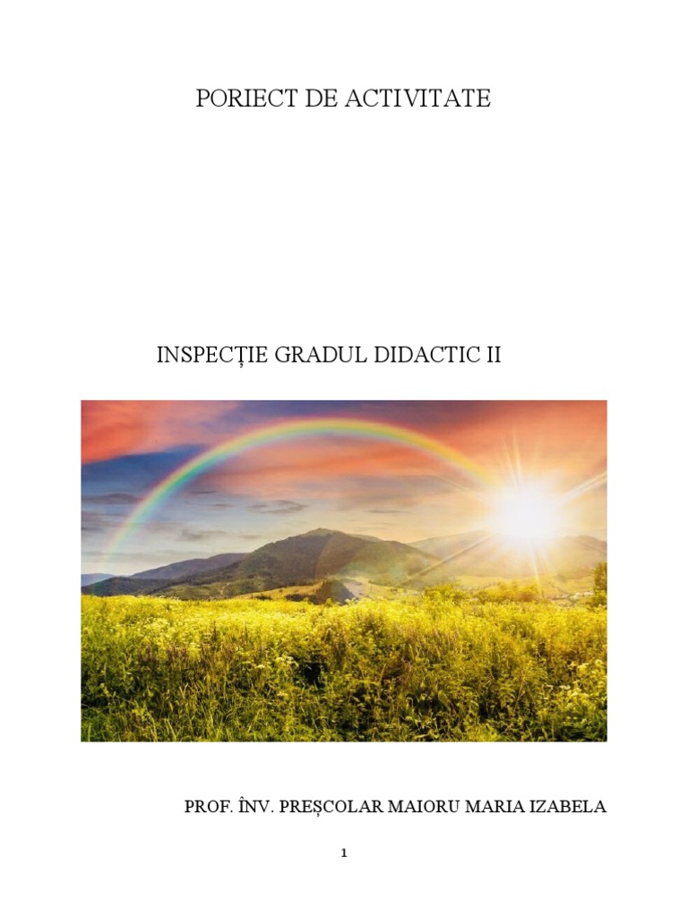 Proiect Inspectie | PDF