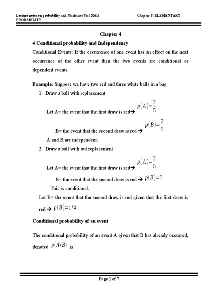 Chapter 4 | PDF | Probability | Mathematics