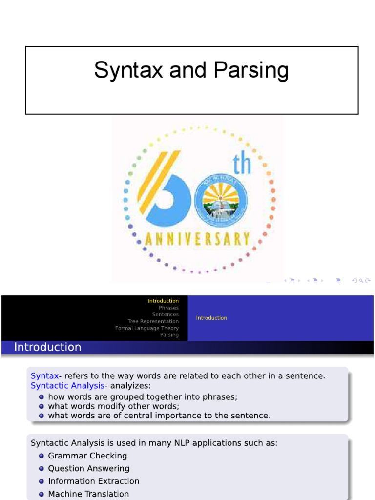 Chapter #3 Syntax Analysis | PDF | Parsing | Syntax