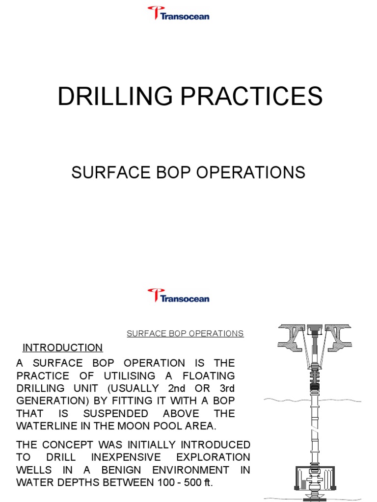 Surface BOP Operations. | Download Free PDF | Mechanical Engineering ...