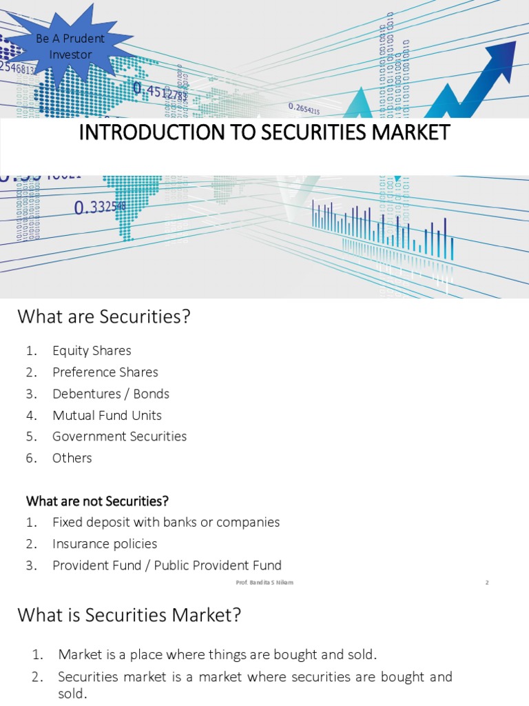 Understanding Securities Markets: An Introduction to Investing in Stocks and Bonds | PDF ...