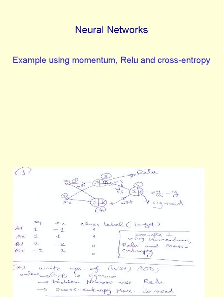 MLP Momentum+relu+cross Entropy Example | PDF