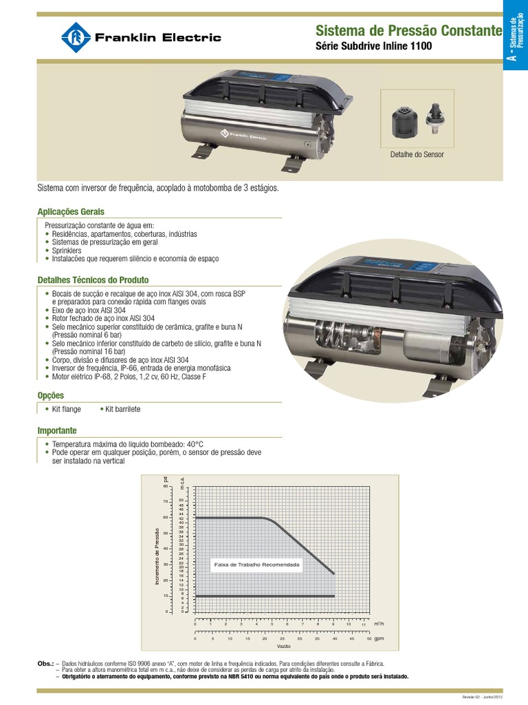 Sistema Subdrive Inline 1100 | PDF | Quantidades físicas