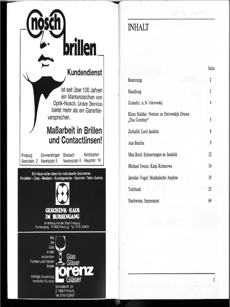 Katja Kabanova Programme | PDF