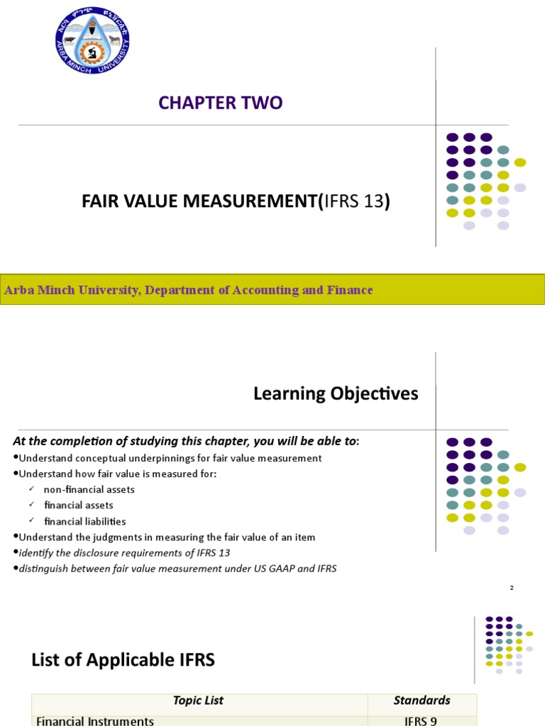 Chapter Two: Fair Value Measurement (Ifrs 13) | PDF | Fair Value | International Financial ...