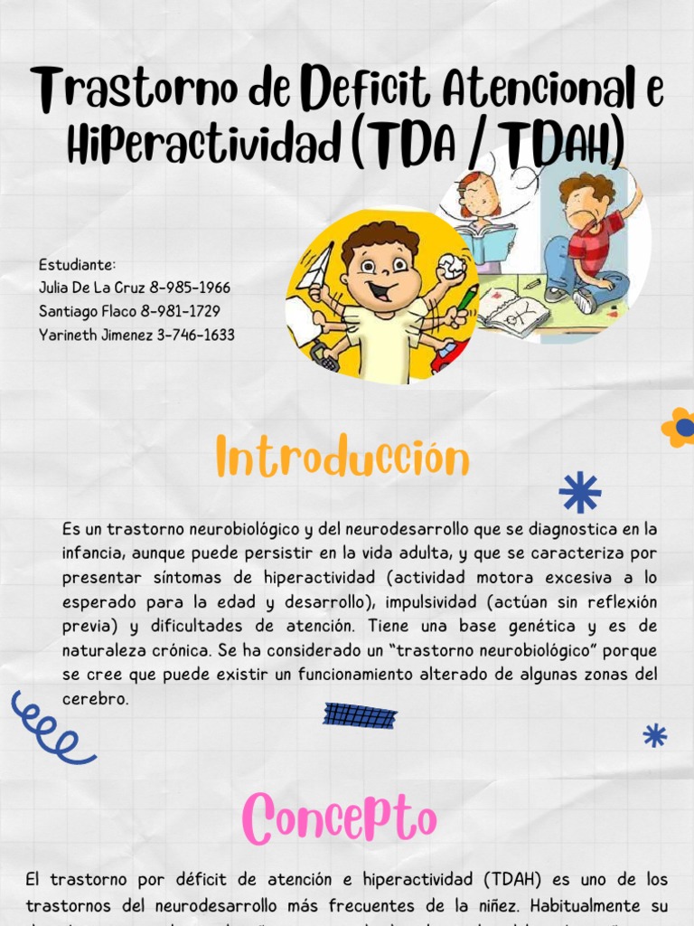 Trastorno de Deficit Atencional e Hiperactividad | Descargar gratis PDF | Desorden hiperactivo y ...