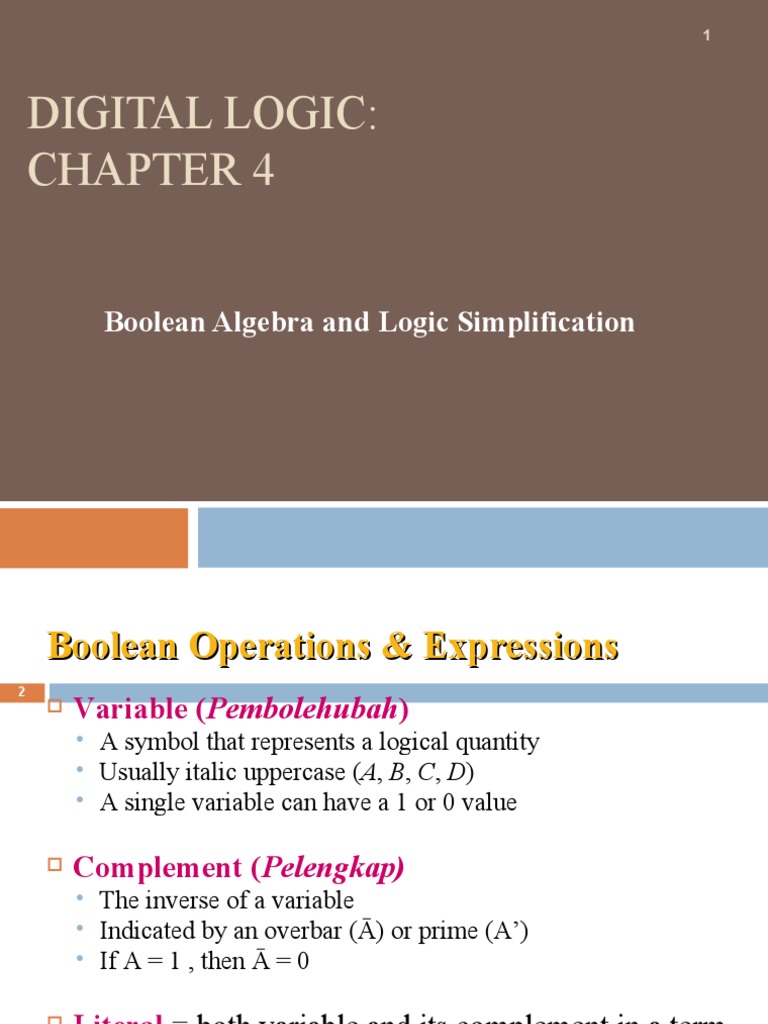 Capter 4 | PDF | Mathematics | Boolean Algebra