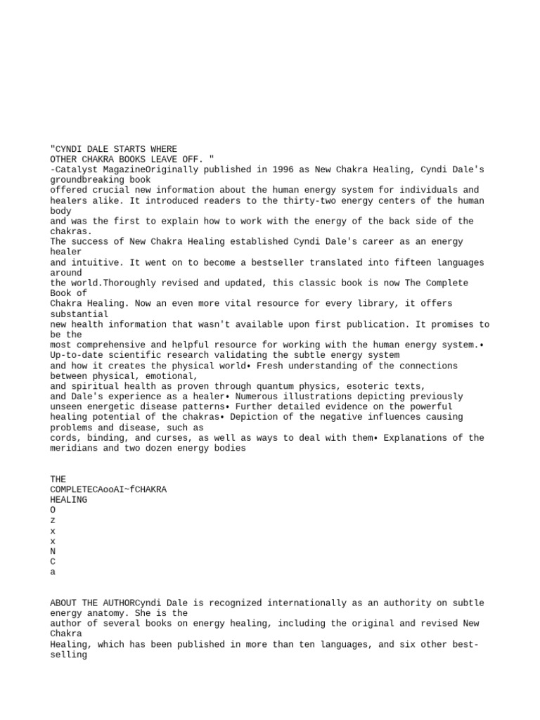 The Complete Book of Chakra Healing Act Cyndi Dale 1 | PDF | Soul | Chakra