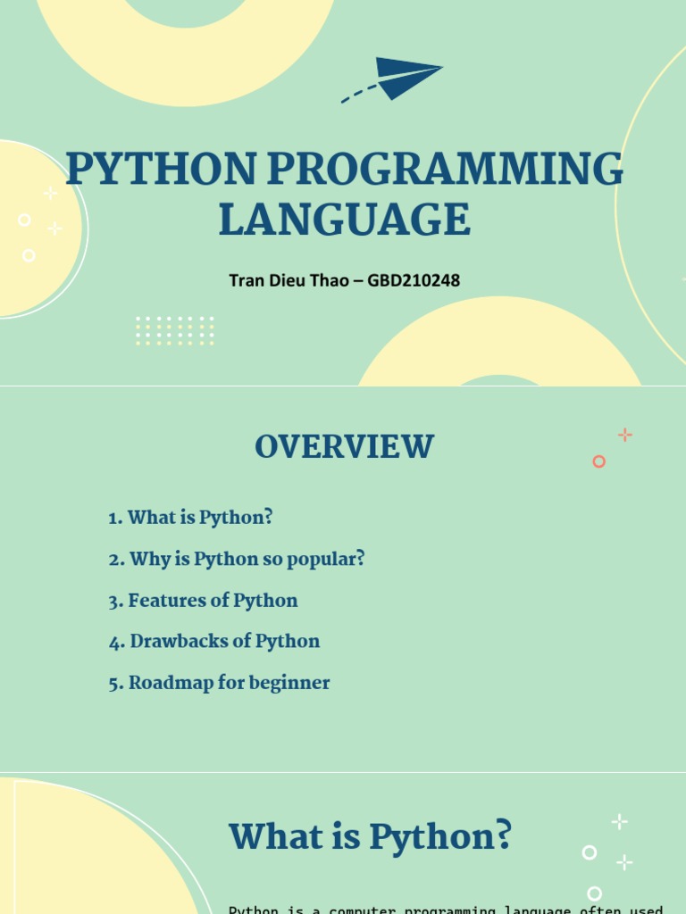 Python Programming Language Overview | PDF Python Programming Language Overview | PDF
