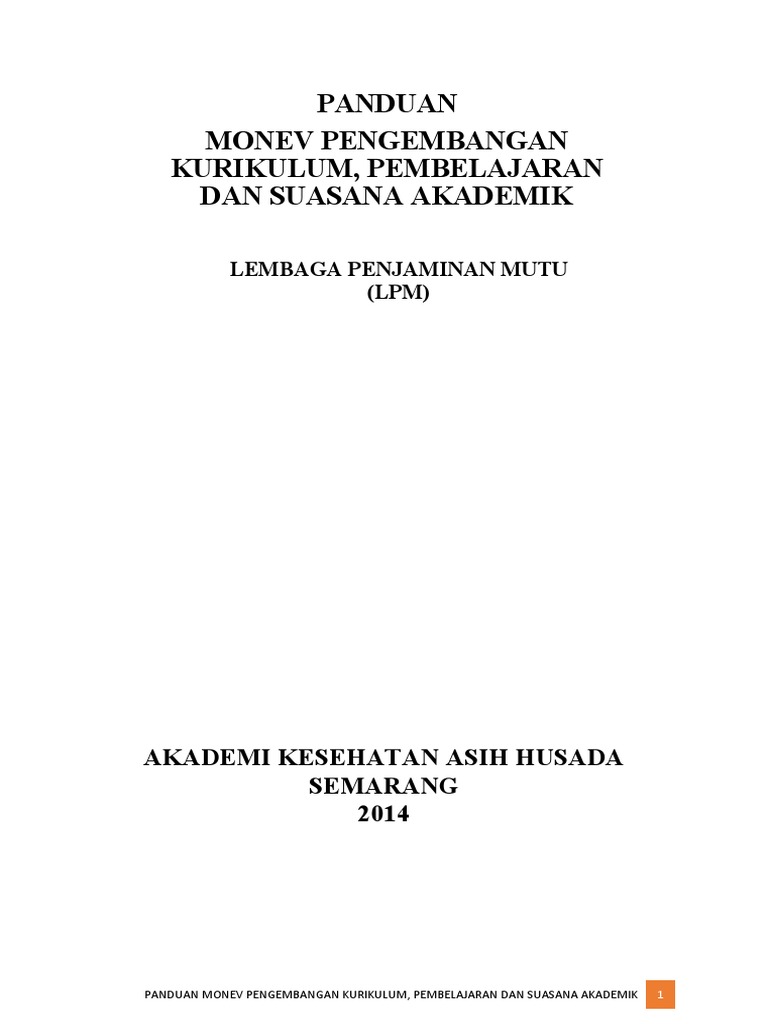 Buku Panduan Monev 2014 | PDF | Karier & Perkembangan