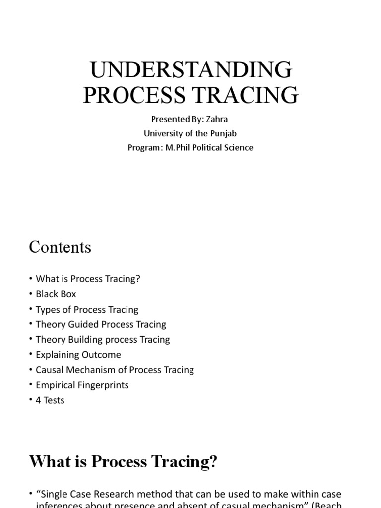 Understanding Process Tracing Methods | PDF | Causality | Scientific Method