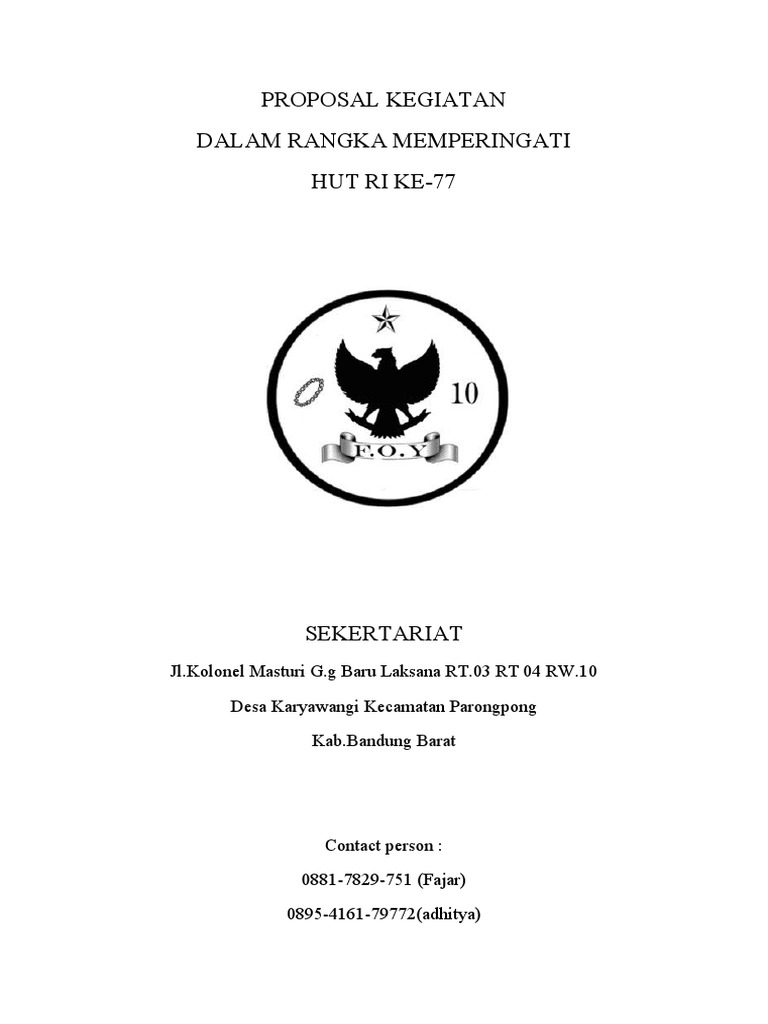 PROPOSAL KEGIATAN 17 Agustus | PDF
