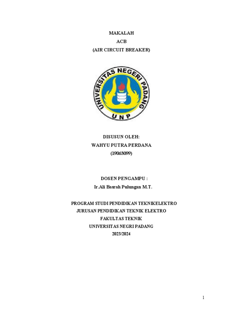 Fungsi dan Prinsip ACB Listrik | PDF