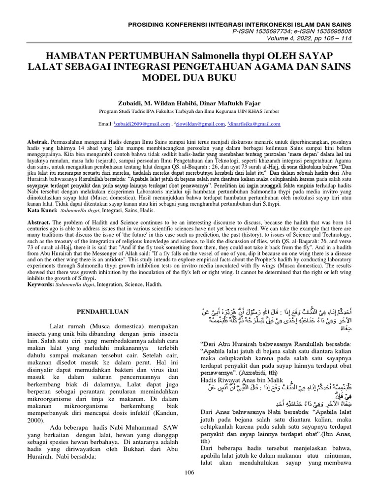 Hambatan Salmonella oleh Sayap Lalat | PDF | Sains & Matematika