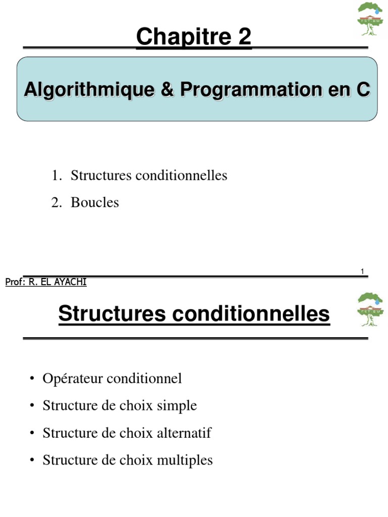 Algorithmique C : Structures et Boucles | PDF | Structure de contrôle | Équations