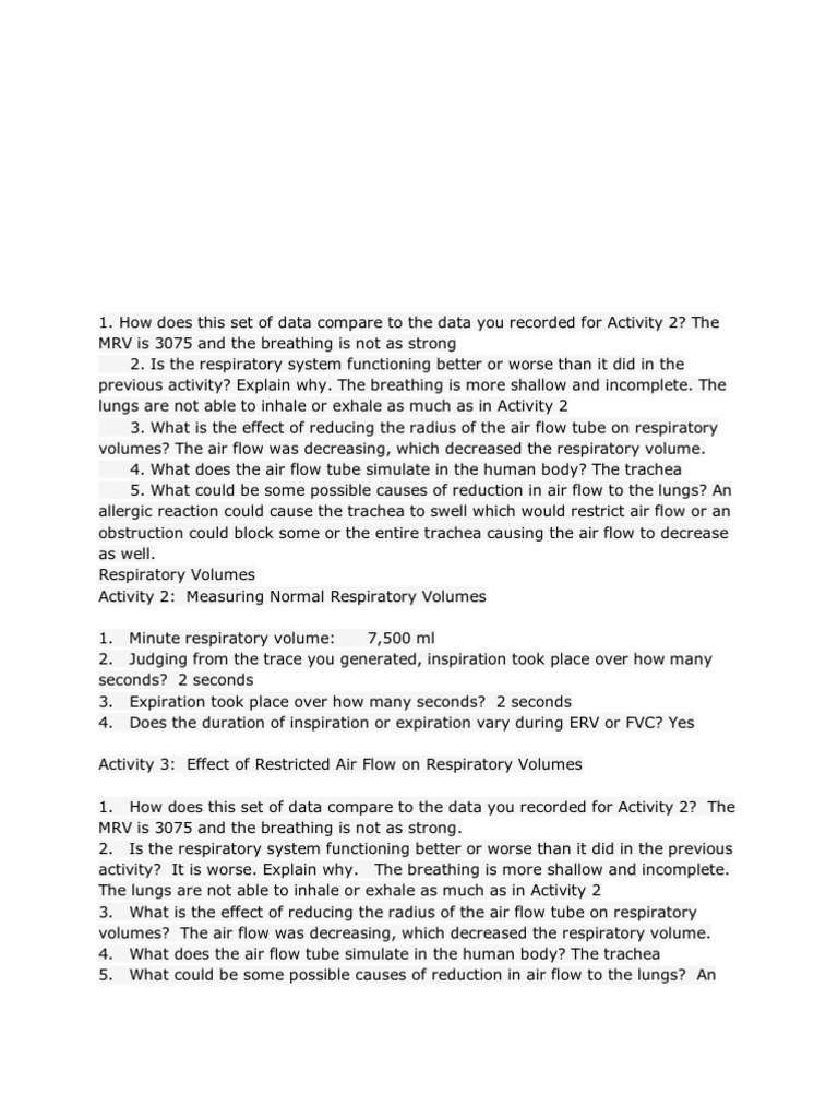 Physio Respi | PDF | Breathing | Lung