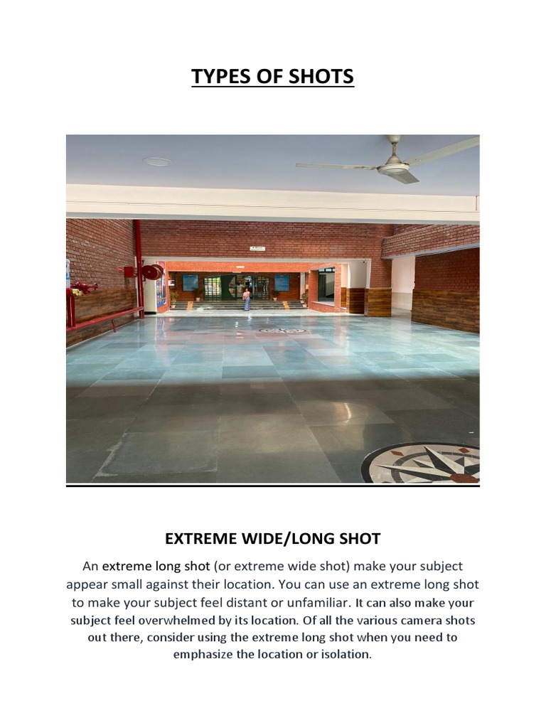 Types of Shots: Extreme Wide/Long Shot | Download Free PDF | Close Up ...