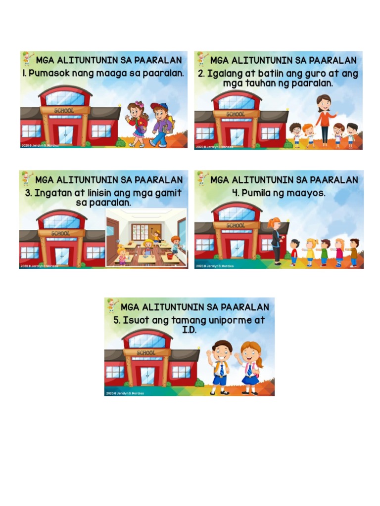 Alituntunin Sa Paaralan | PDF