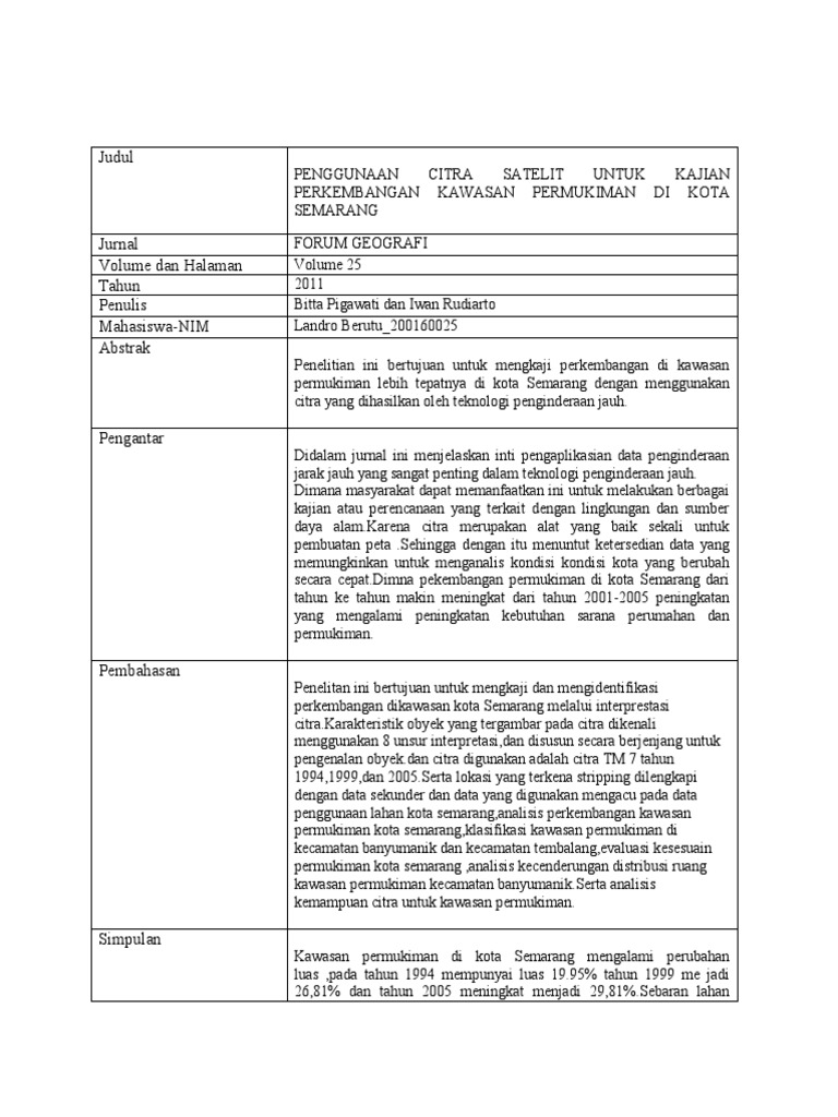 Contoh Review Jurnal | PDF