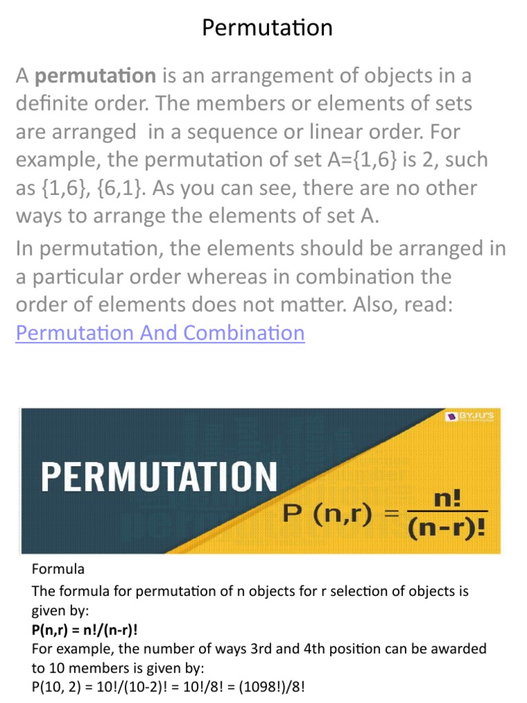 Permutation | PDF