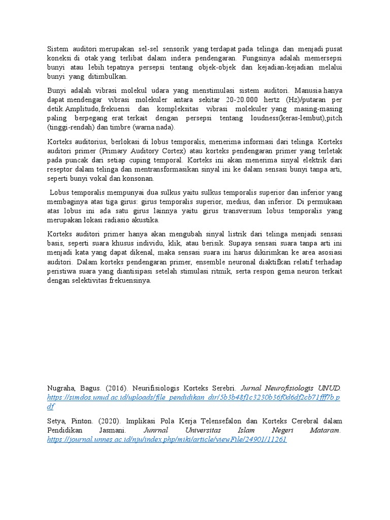Korteks Auditori | PDF