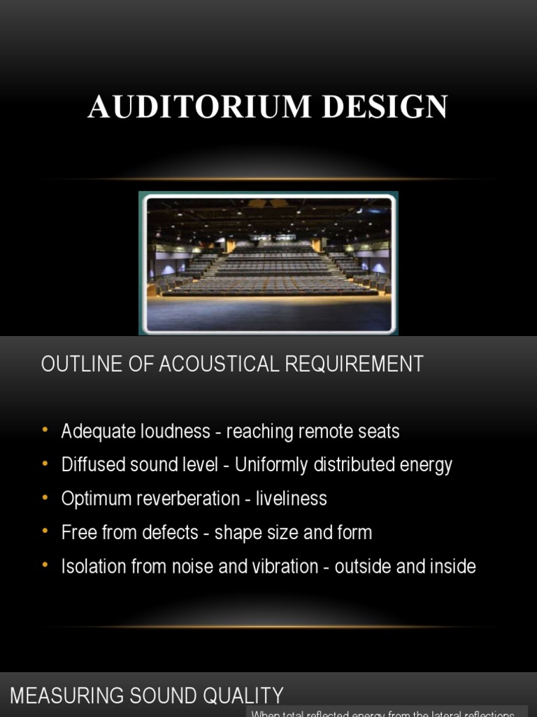 Auditorium Design | PDF | Reflection (Physics) | Acoustics