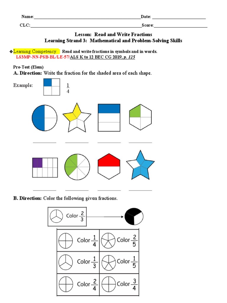 LS 3 Elem Worksheet Read and Write Numbers | PDF