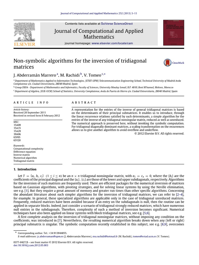 Algorithms Matrices Math Ia | PDF | Matrix (Mathematics) | Determinant