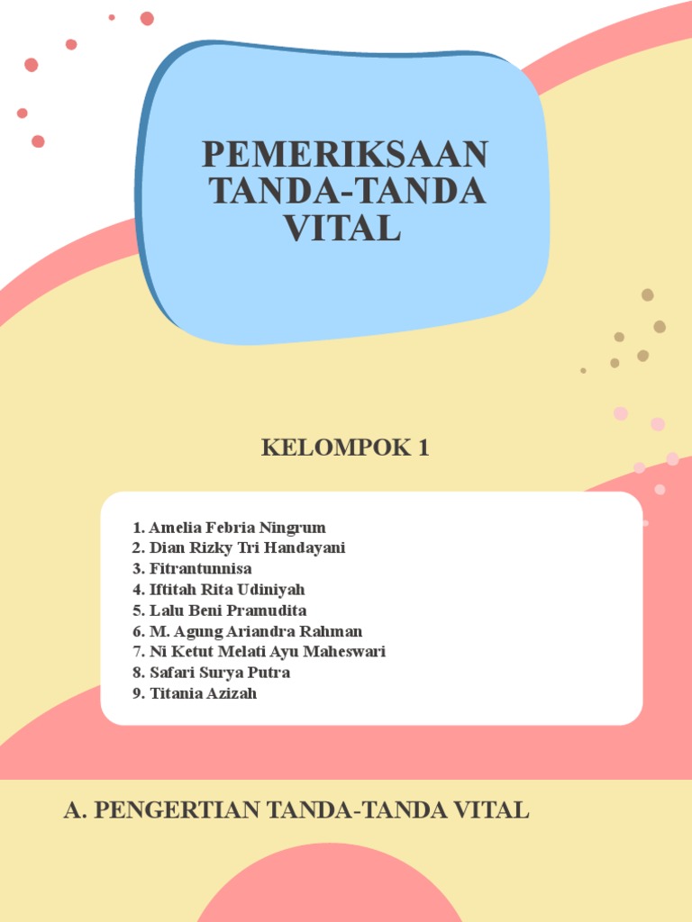 Pemeriksaan Tanda Vital - KLP 1 | PDF