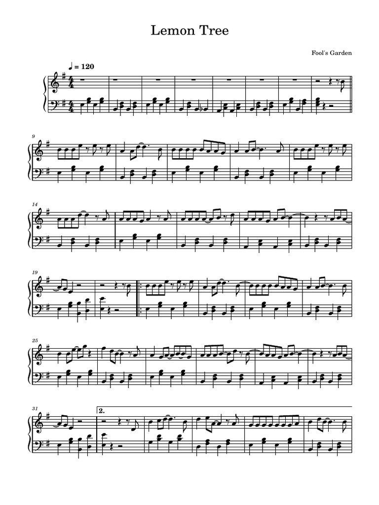 Lemon Tree: Fool's Garden | PDF | Musical Groups | Rock Music Groups