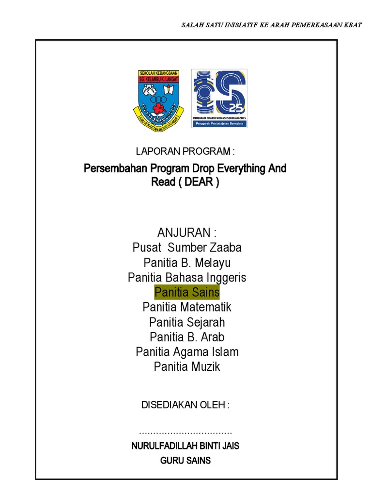 Laporan Program Dear Panitia Sains 2022.2023 | PDF