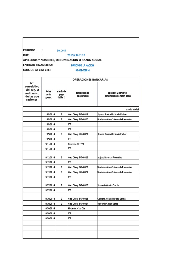 Libro Caja y Bancos Año 2014 | PDF | Industrias de servicio | Finanzas ...