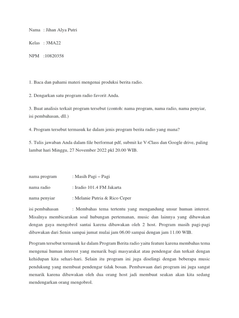 Penulisan Naskah Komunikasi - Vclass M9 | PDF