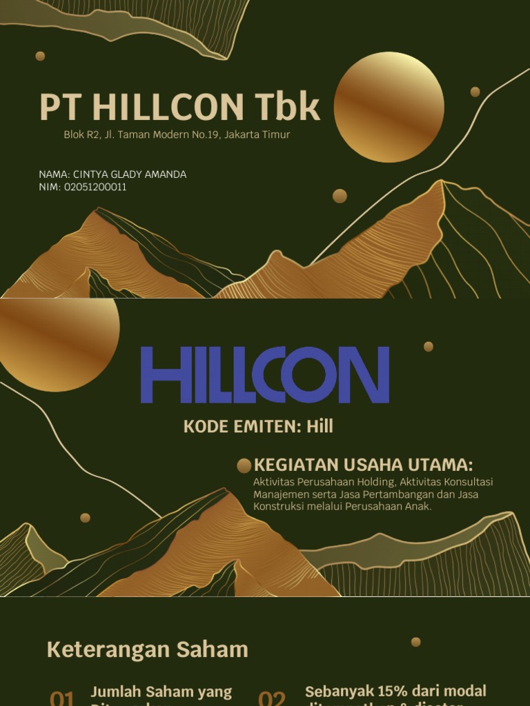 PT Hillcon TBK: Blok R2, Jl. Taman Modern No.19, Jakarta Timur | PDF | Pengelolaan Keuangan ...