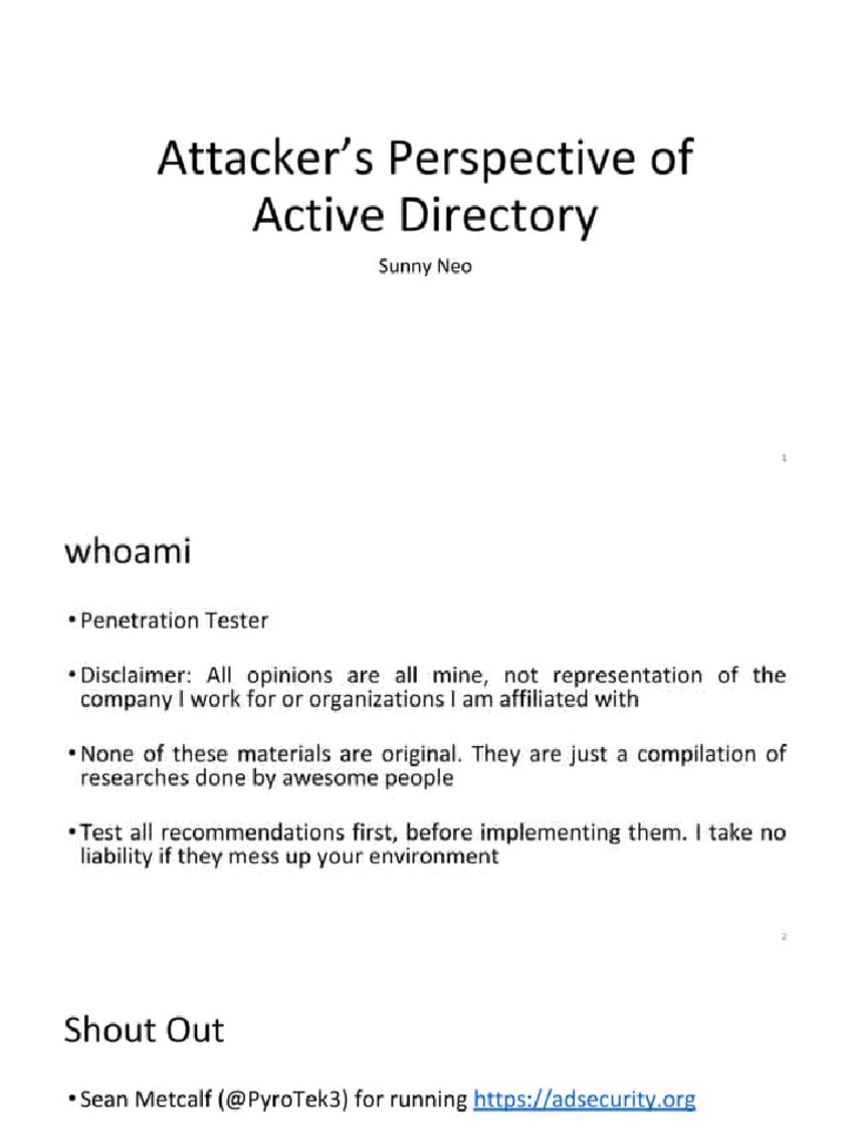 Active Directory Presentation | PDF
