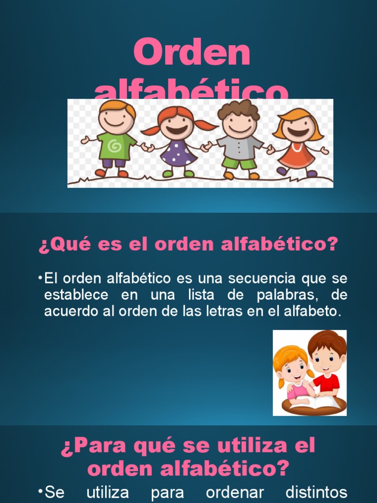 Importancia y Uso del Orden Alfabético | PDF | Artes del Lenguaje y ...