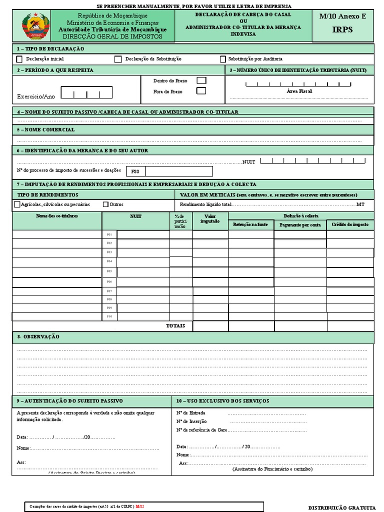 Irps M-10 Anexo e | PDF | Economias