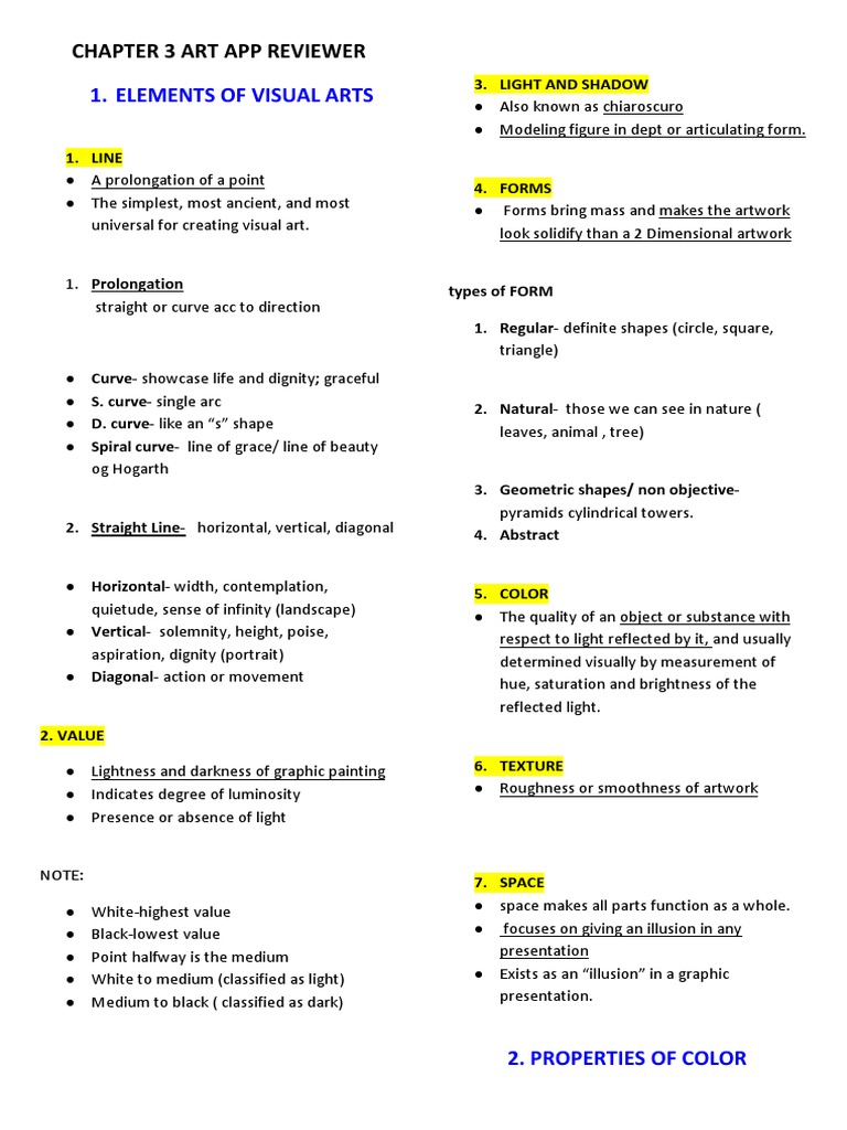 Elements of Visual Arts: Chapter 3 Art App Reviewer | PDF | Color | Johann Sebastian Bach