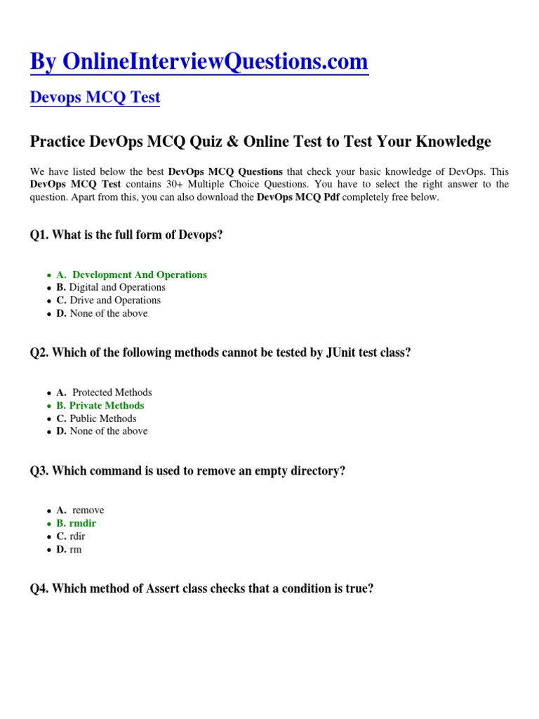 Devops MCQ | PDF | Agile Software Development | Technology Development
