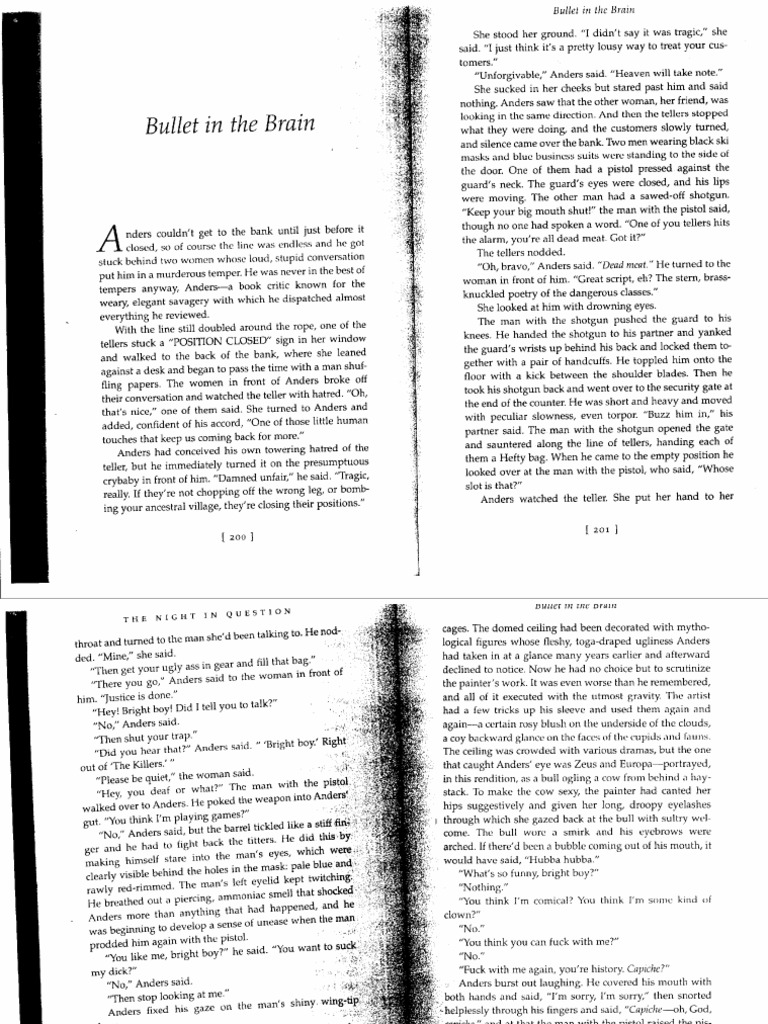 Bullet in The Brain-Tobias Wolff | PDF