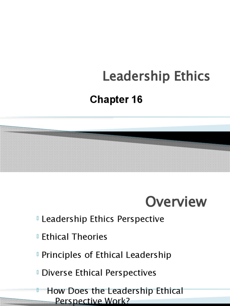 Leadership Ethics | PDF | Leadership | Cognitive Science