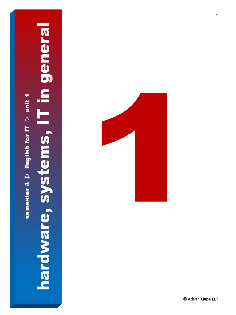 English For It - Unit 1 - Lecture - S | PDF | Business | Computers