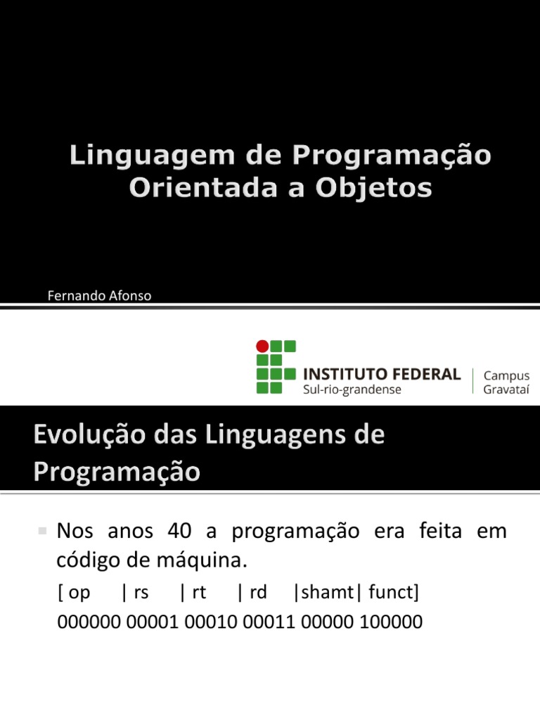 02 Introdução A Programação Orientada A Objetos Pdf Linguagem De Programação Classe