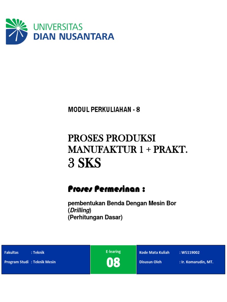 Proses Produksi Manufaktur 1 + Prakt | PDF