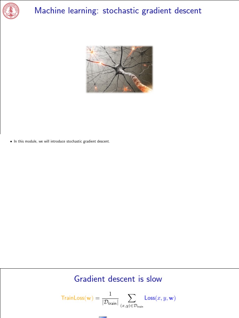 An Introduction to Stochastic Gradient Descent: A Faster Approach to ... An Introduction to Stochastic Gradient Descent: A Faster Approach to ...