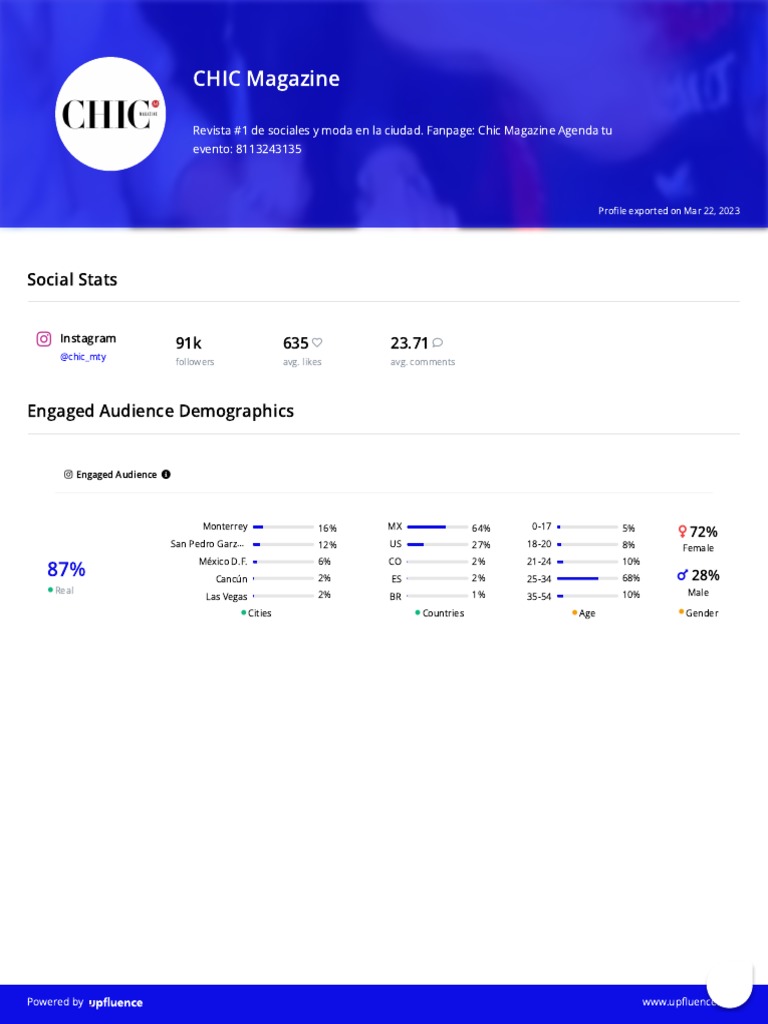 CHIC Magazine: Social Stats | PDF