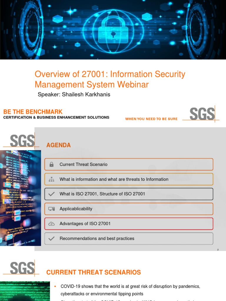 Overview of 27001: Information Security Management System Webinar | PDF | Information Security ...