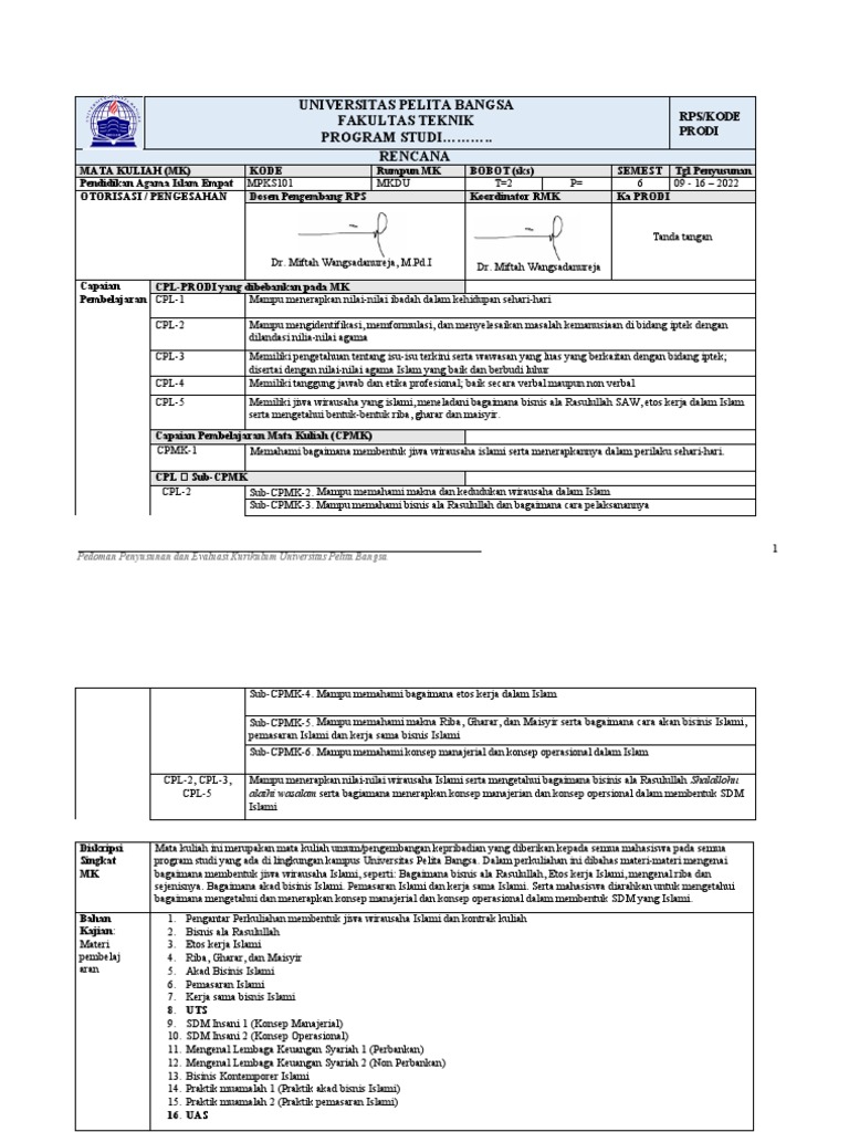 RPS Pai 4 | PDF | Karier & Perkembangan