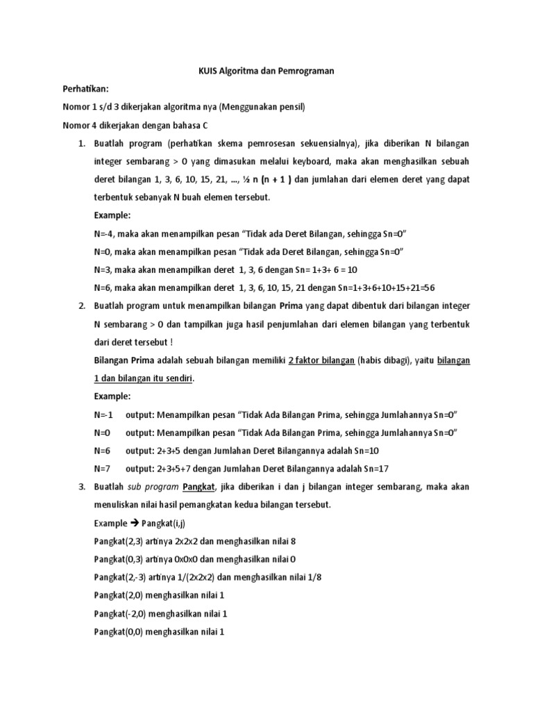 3b - KUIS Algoritma Dan Pemrograman - 2 | PDF